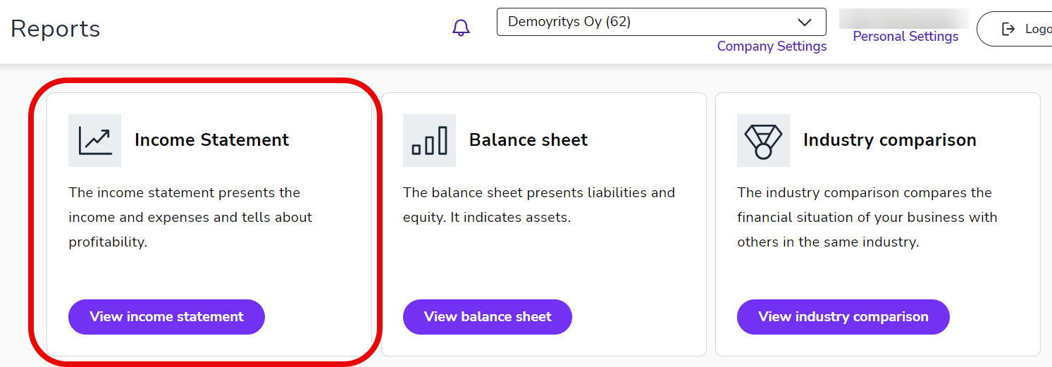 Income statement - Easor Help FI